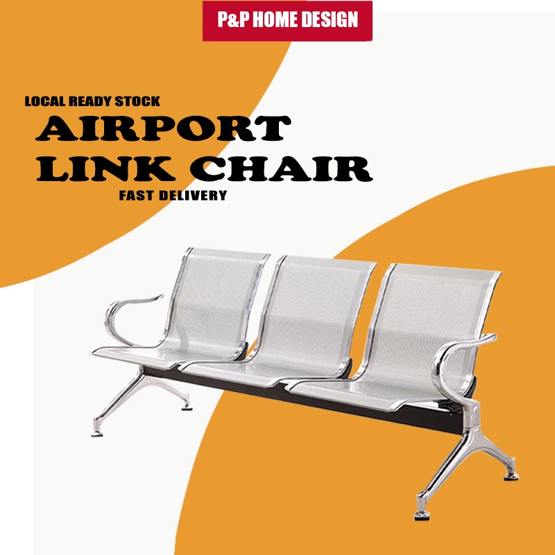 Airport Link Chair 3/4 SEATER CHAIR / LINK CHAIR/OFFICE STEEL METAL ...