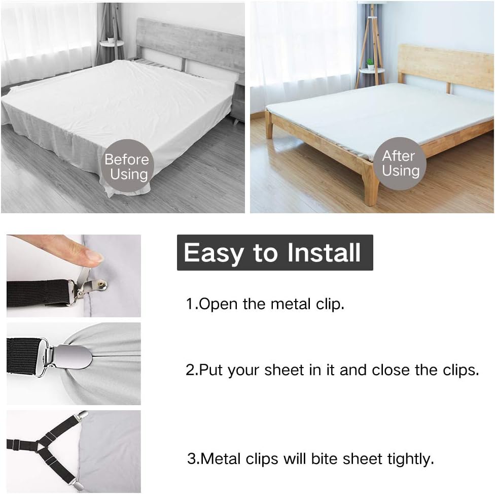 1Pcs Bed Sheet Clipper Bed Corner Holder Triangle-Elastic Fitted ...