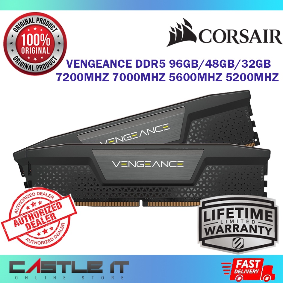 PREORDER Corsair DDR5 VENGEANCE DDR5 96GB / 48GB / 32GB Kit 7200MHZ ...