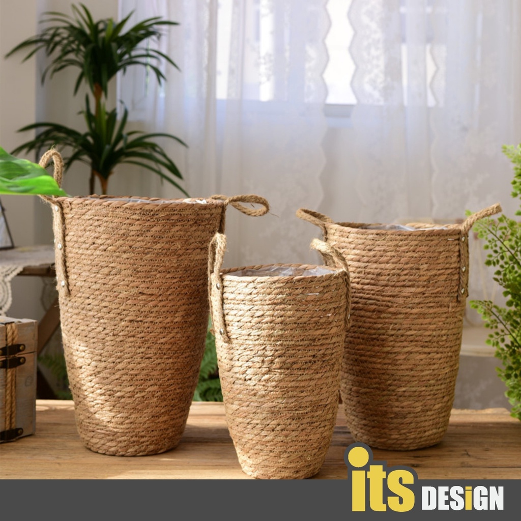 🍇Pasu Bunga Rotan Hiasan Ruang Tamu Pasu Rotan Dalam Rumah Bakul Bunga ...