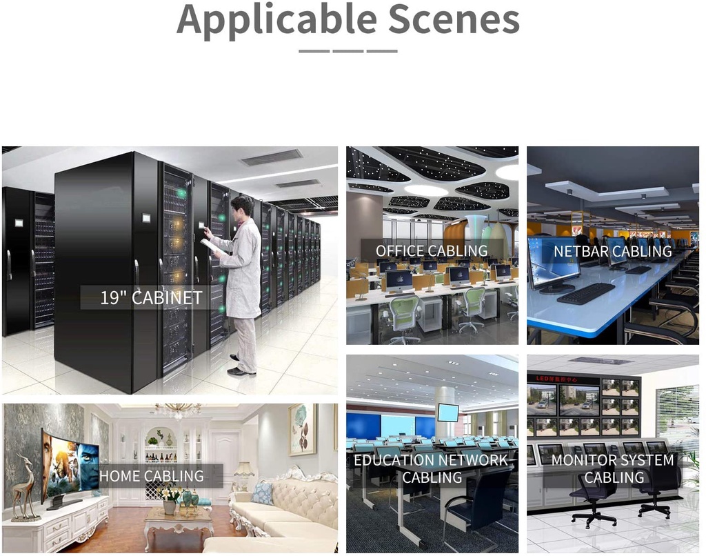 ZoeRax 1U 19 Inch Rack Mount Cable Management- All Metal 24 Slot ...