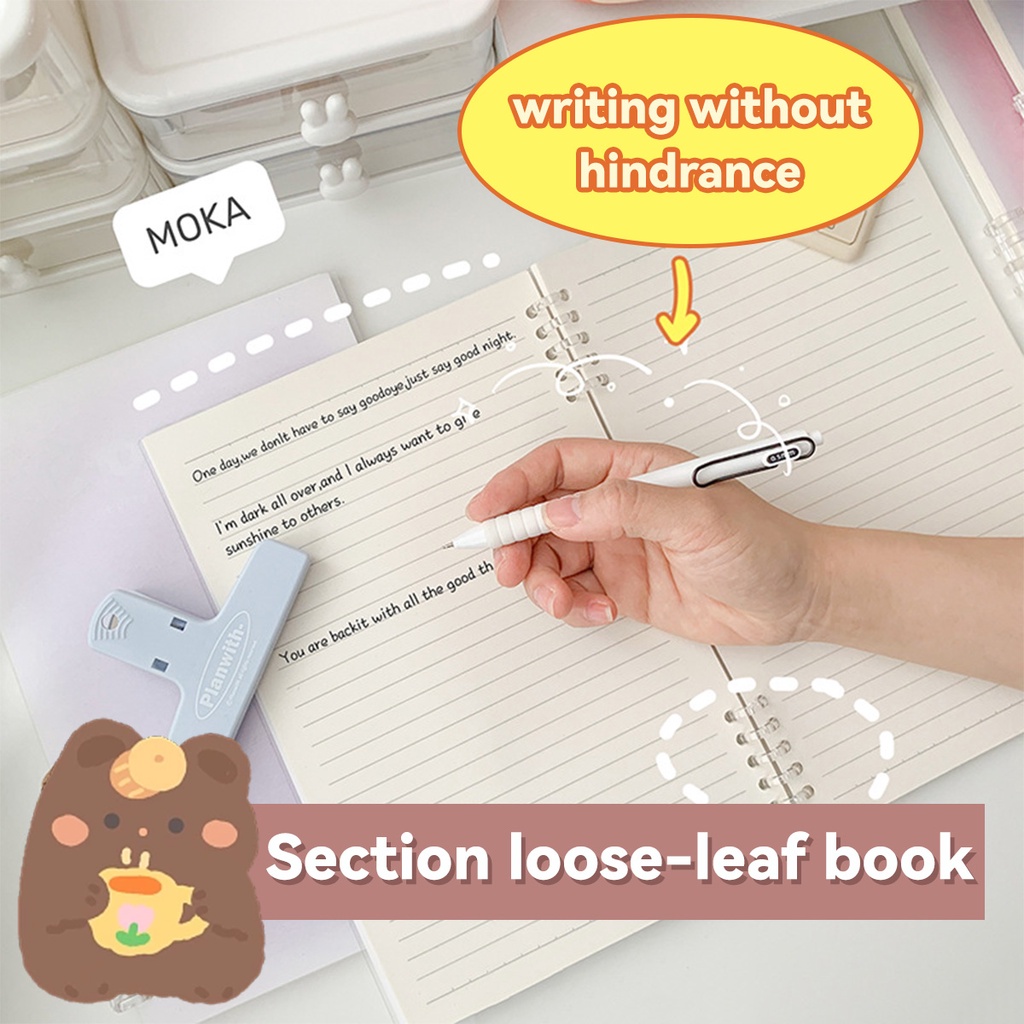 A5/B5 Binder Loose-Leaf Notebook 60 Sheets Lined Book for Students ...