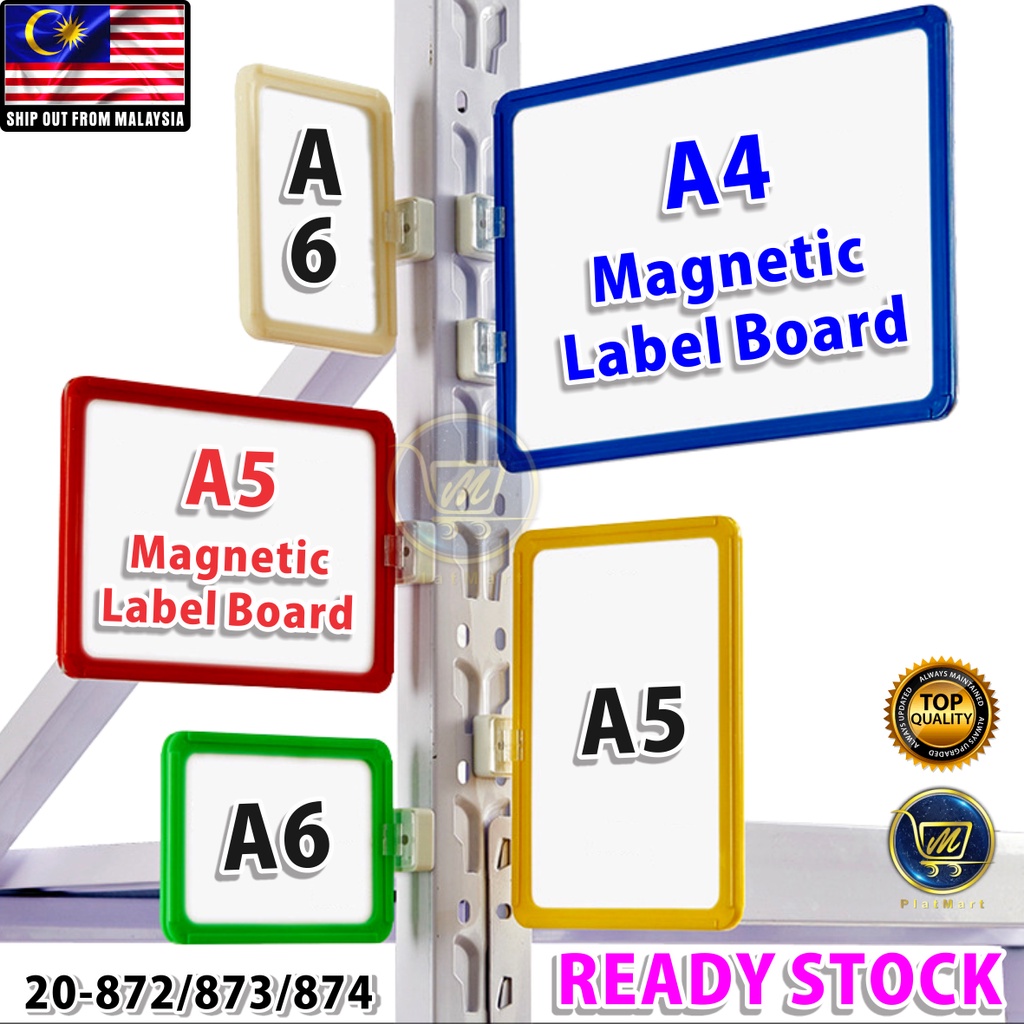 PlatMart - [READY STOCK] Magnetic Label Board Warehouse Sign Shelf ...