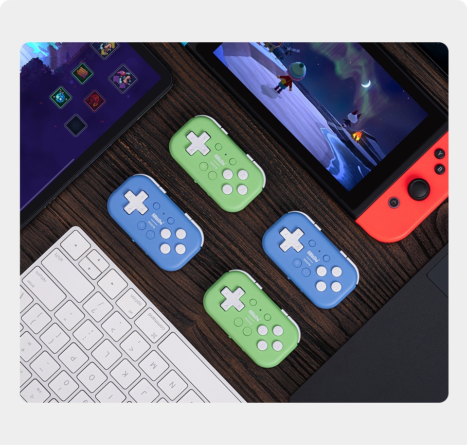 8BitDo Micro Bluetooth Controller Pocket-sized Mini gamepad for Switch ...