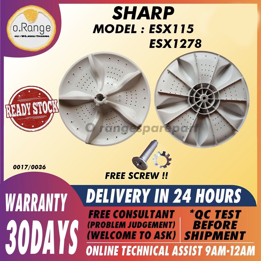 ESX115 ESX1278 ESX1221 Sharp WASHING MACHINE PULSATOR / SHARP KIPAS ...