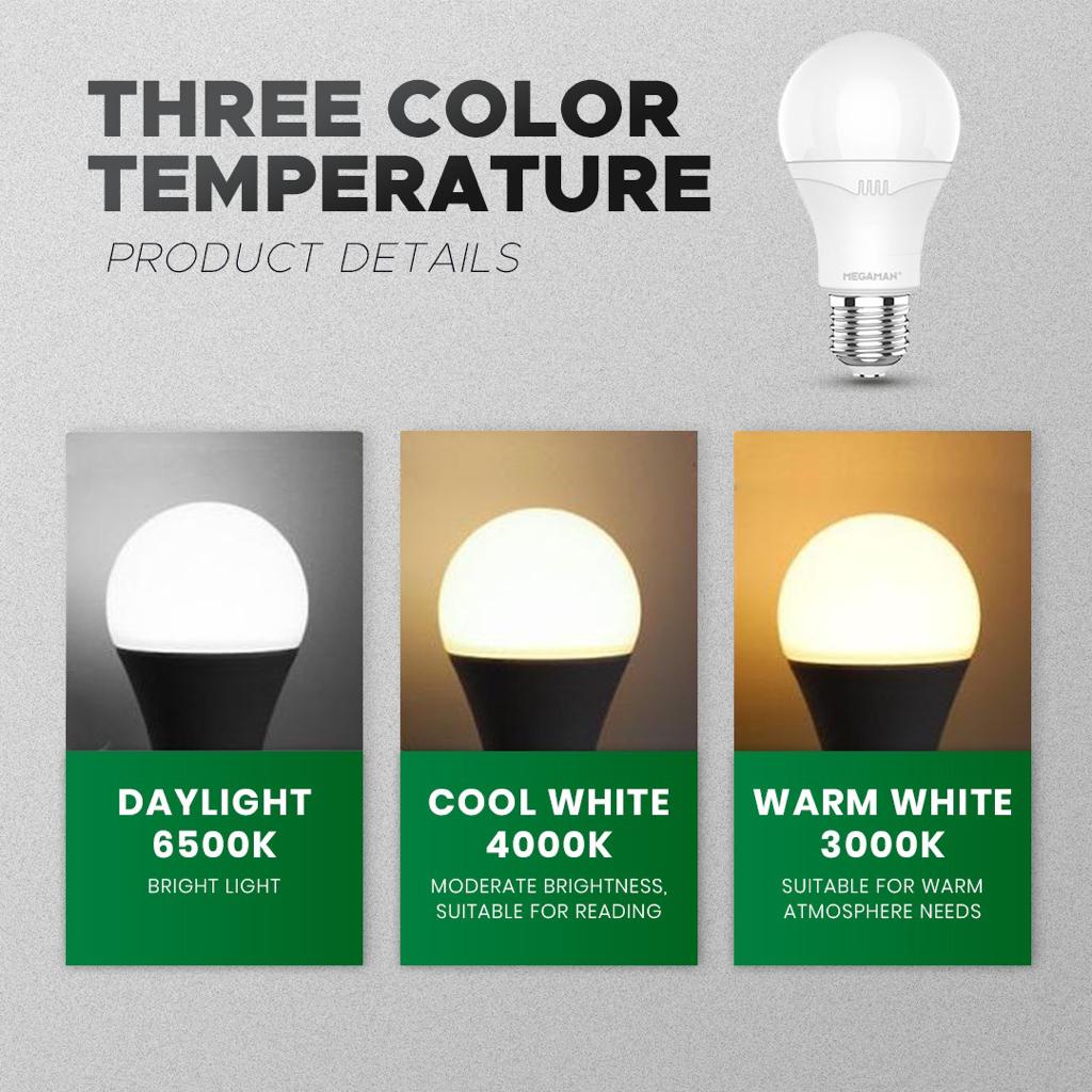 MEGAMAN 3W/5W/7W/10W/12W/15W E27 CLASSIC LED LIGHT BULB | Shopee Malaysia