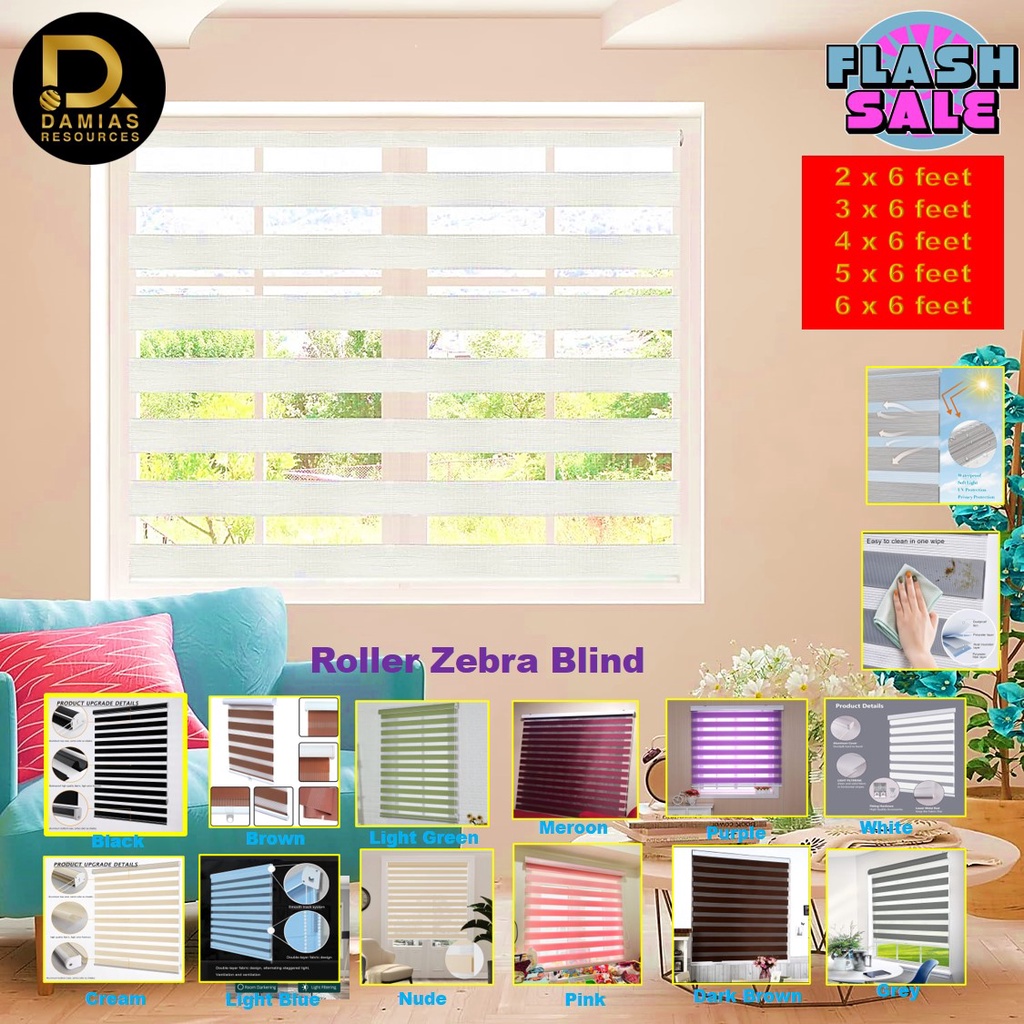 hijau cokelat kuning Langsir Tirai Blinds Roller Blind Size Colour ...