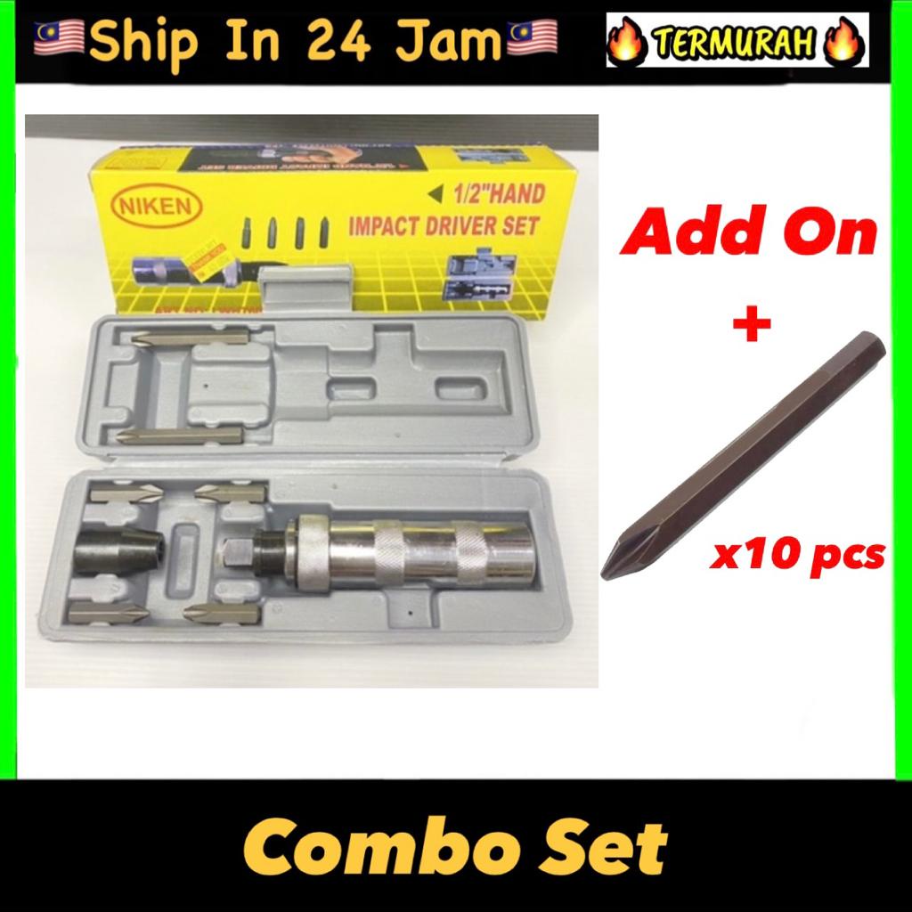 Impact Driver Set + BIT (Combo Set) Drive Bit PH2 PH3 bits Portable ...