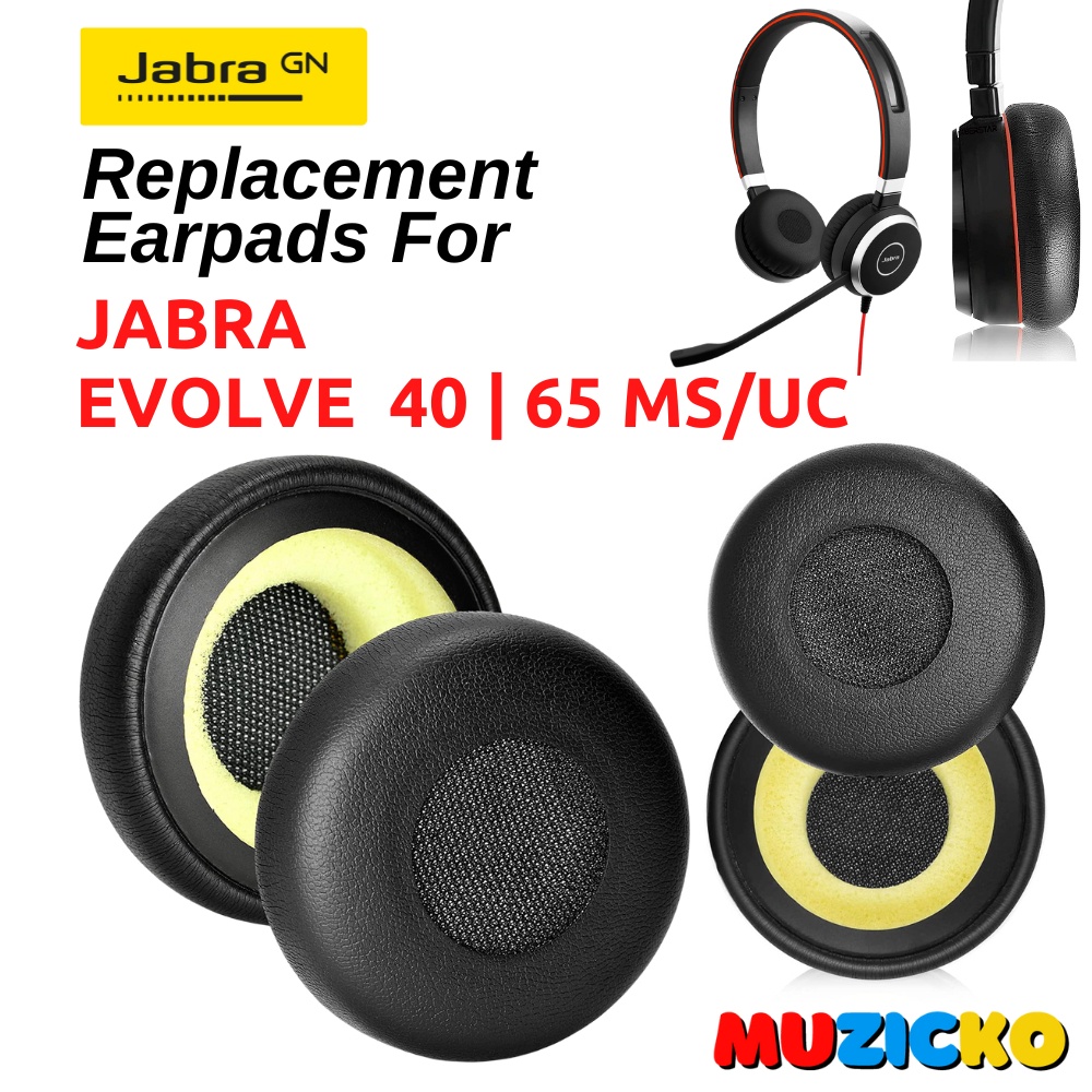 1 Pair Jabra Evolve 20se /30 II/40/65 MS/UC Headset Earpad Foam/Leather ...