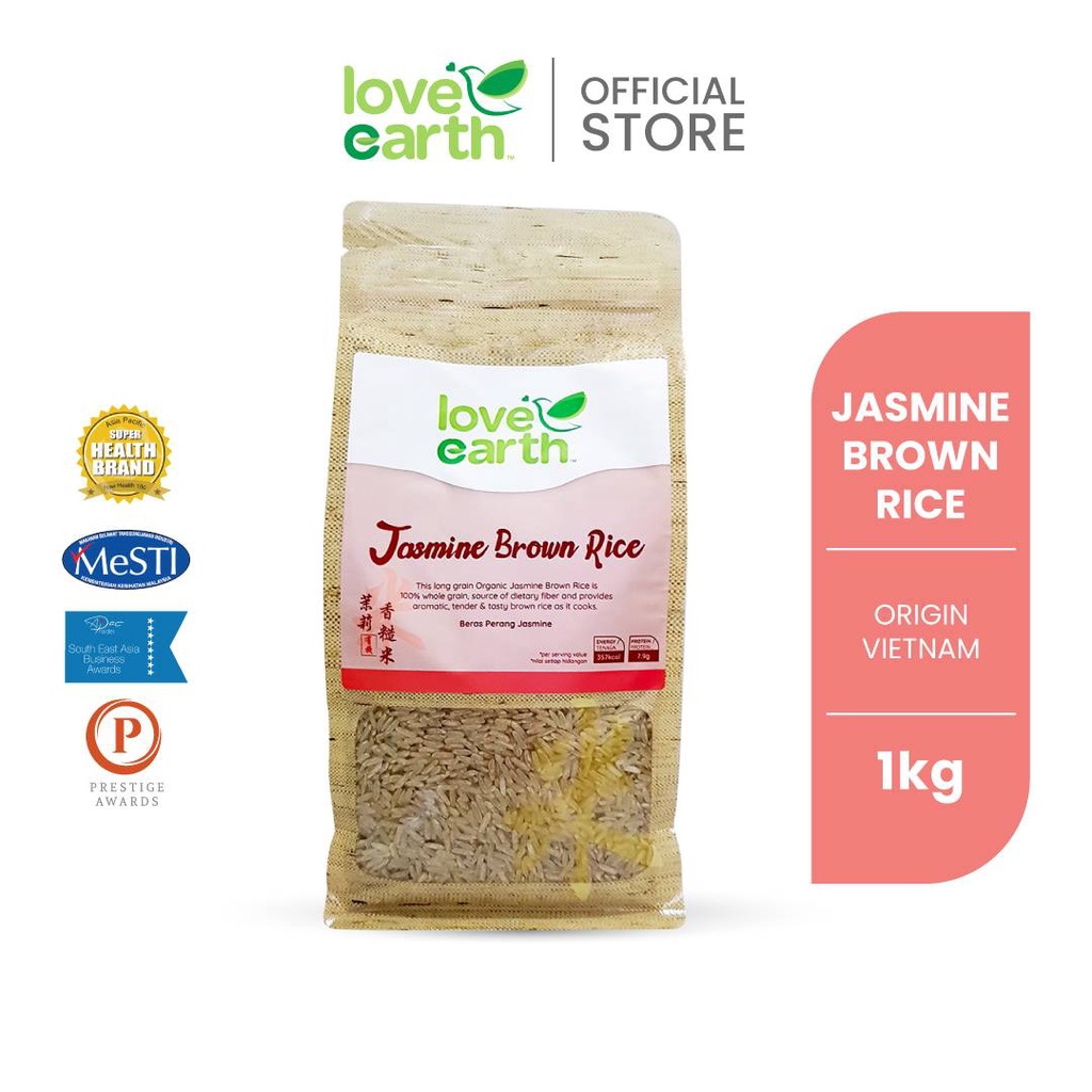Organic Jasmine Brown Rice 1000g | Shopee Malaysia