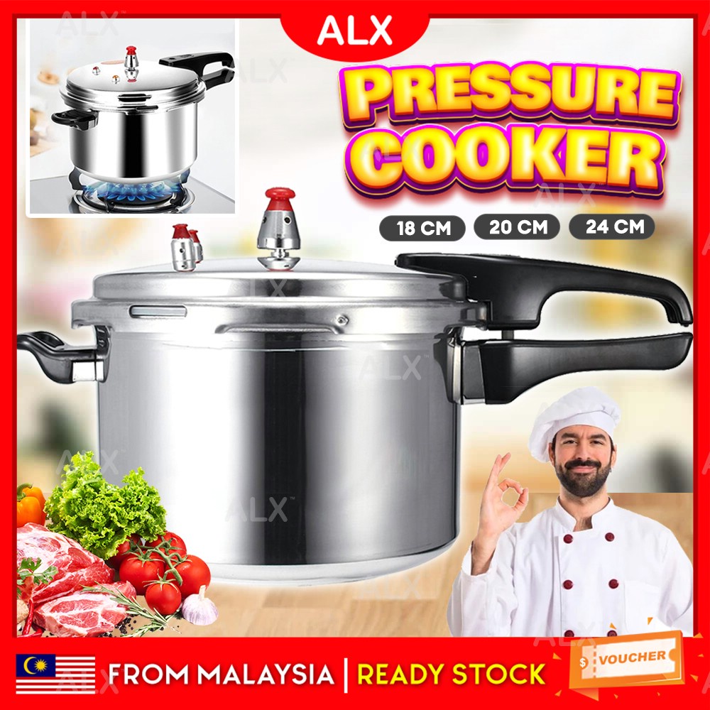 ALX High Quality 4L Pressure Cooker Pressure Pot Home Food Cook Makanan ...