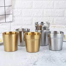 BSU StainlessSteel Coffee Cup Double Layer Water Cup Cawan Kopi Milk ...
