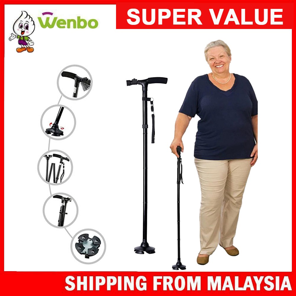 Wenbo Tongkat Foldable Strong Walking Stick with Cane For The Disabled ...
