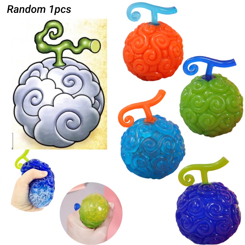 Color 1ps Random One Piece Devil Fruits Mochi Squishy Toy Stress Gifts ...