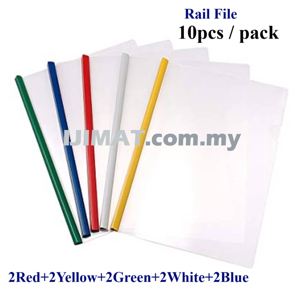 (10pcs/Pack) Q310 Easy Rail Rod File PVC Presentation Folder Mix Colour ...
