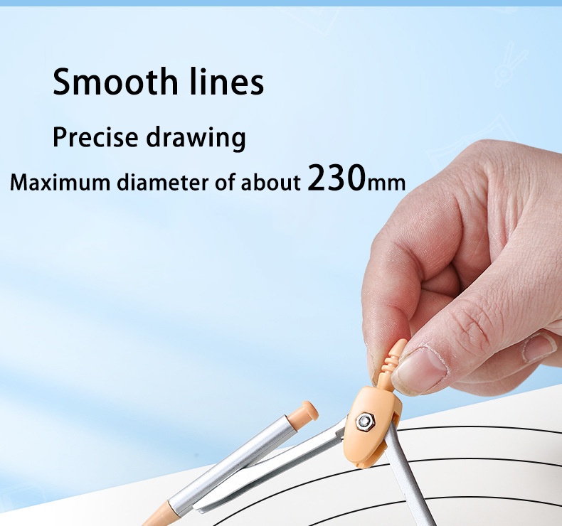 7PCS Compass Ruler Set Ruler Triangle Ruler School Supplies Practical ...