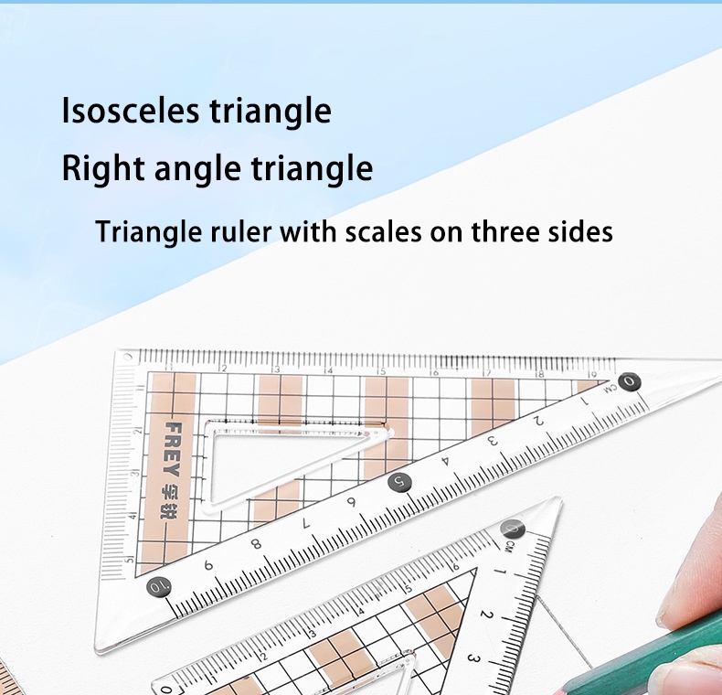7PCS Compass Ruler Set Ruler Triangle Ruler School Supplies Practical ...