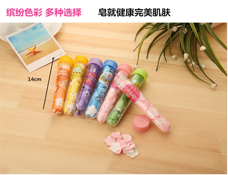MILLIE Kids Test Tube Bottled Cleaning Antibacterial Petal Soap Flakes ...