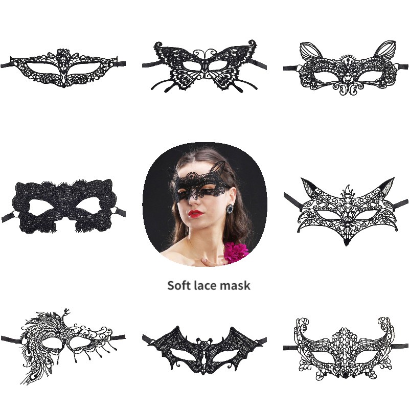 Mysterious Lace Angel Eye Mask Sexy Cosplay Costume Christmas Party For ...