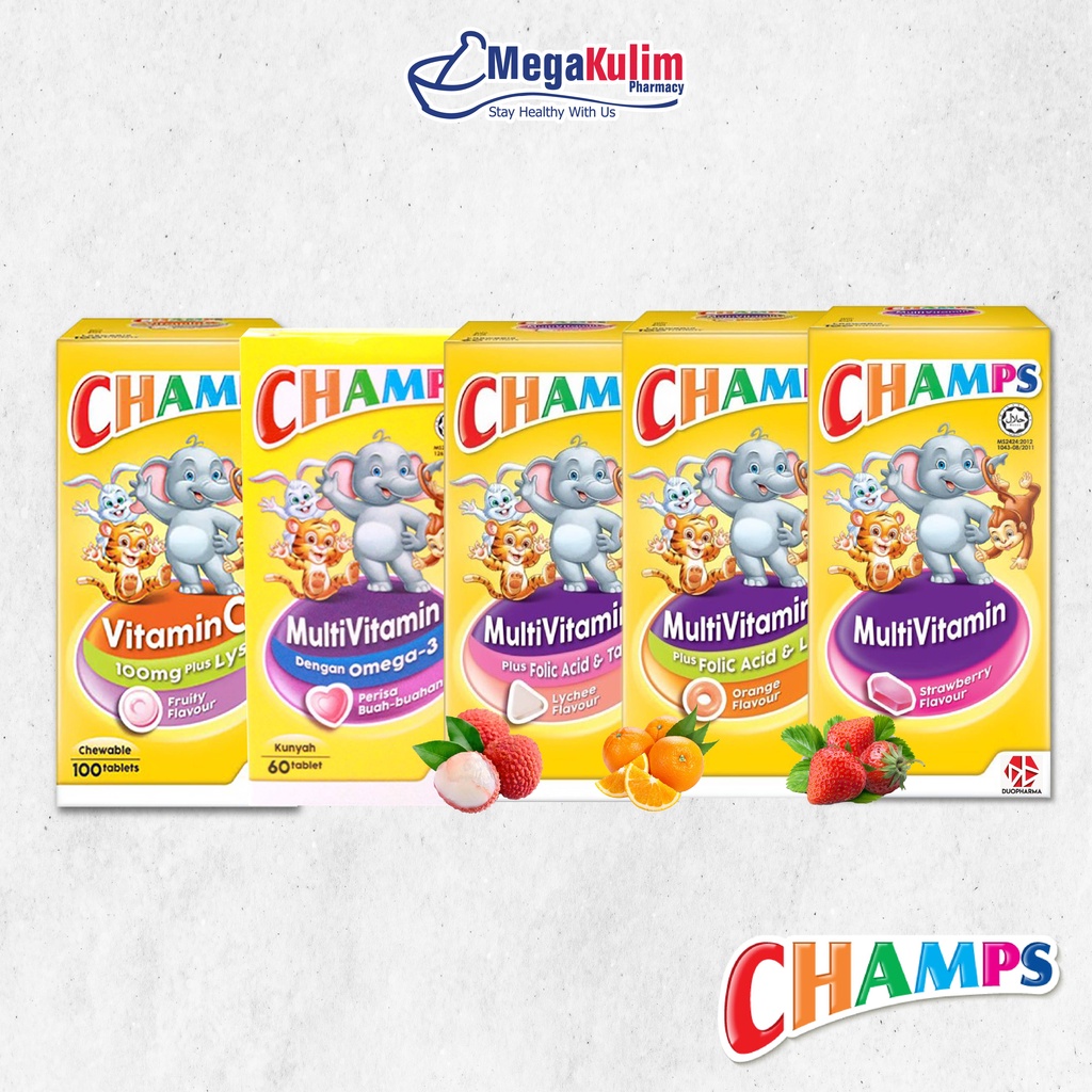 Champs Multivitamin/Vitamin C (Strawberry / Lychee / Orange / Vit C ...