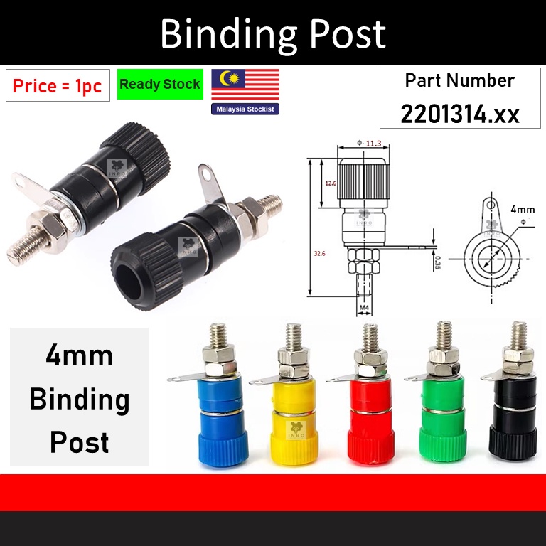 4mm Binding Post Panel Mount, Banana Plugs, Banana Connectors Long ...