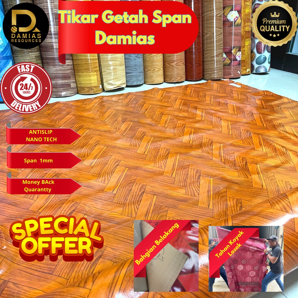 Tikar Getah Span Harga Kilang 1 roll = 18 Meter X 1.83 Meter1mm Gulung ...