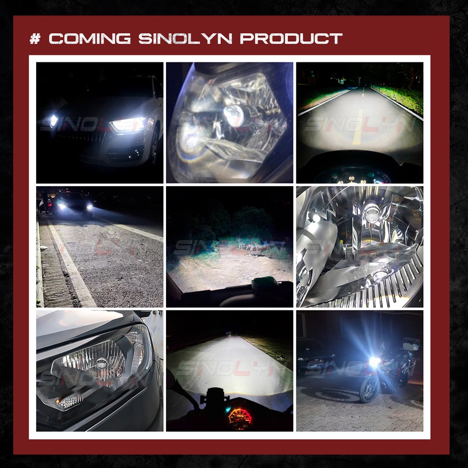 Plug And Play H4 Mini BI LED Projector Headlight Lens H4 HS1 Light 70W ...