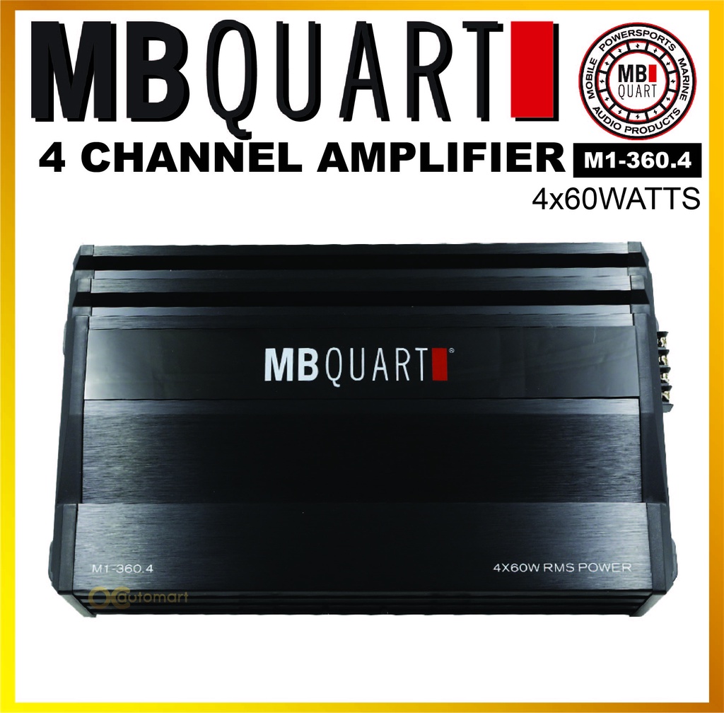 MB Quart 4 Channel Amplifier Power Amp Kereta M1-360.4 Amp 4Ch Car ...