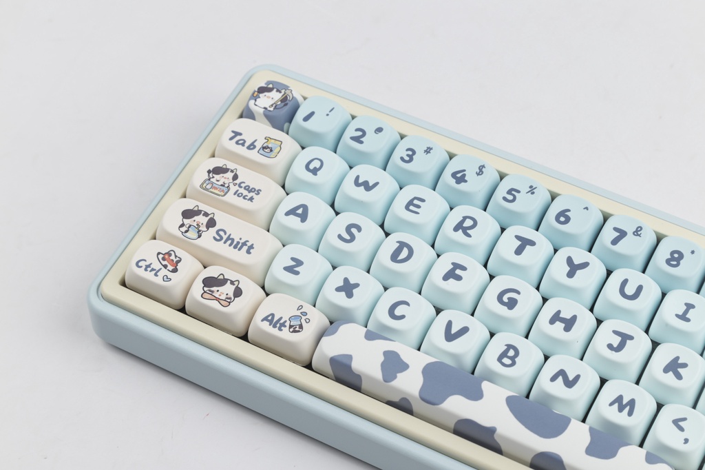 Milk Cow Keycap PBT Dye Sublimation MOA Profile 142Keys Keycap Set for ...