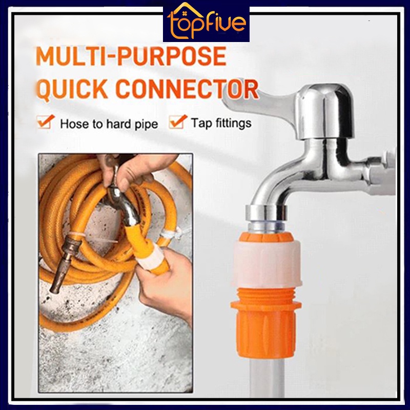 Faucet Hose Quick Connector Adapter Coupling Mesh Water Pipe Fitting ...