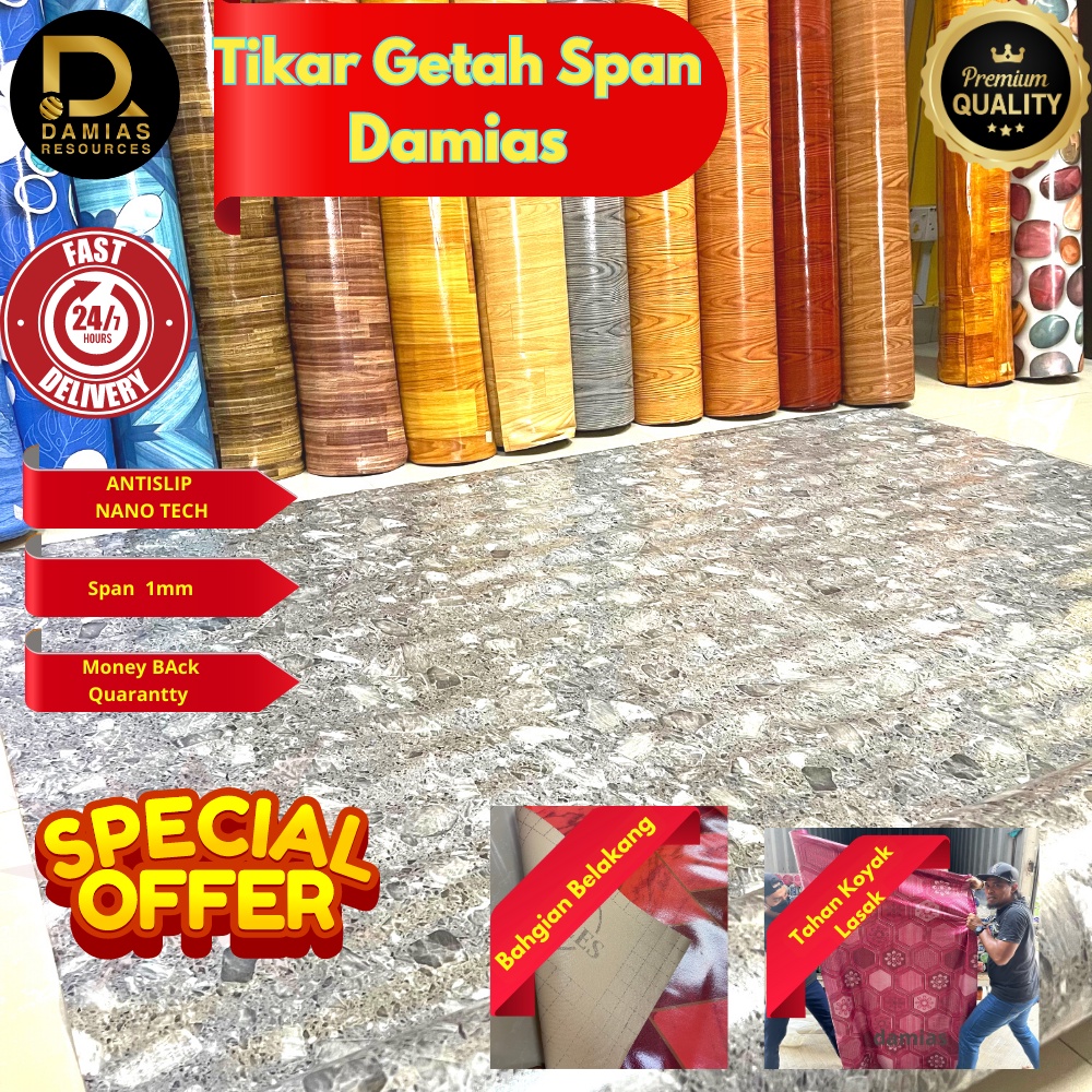 Tikar Getah Sponge 1.83 Meter x 18 Meter Alas Lantai Untuk Ruang Tamu ...