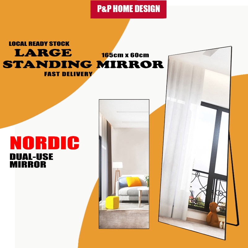Full Body 165cm x 60cm Stand Mirror Cermin Tinggi Besar Modern Nordic ...