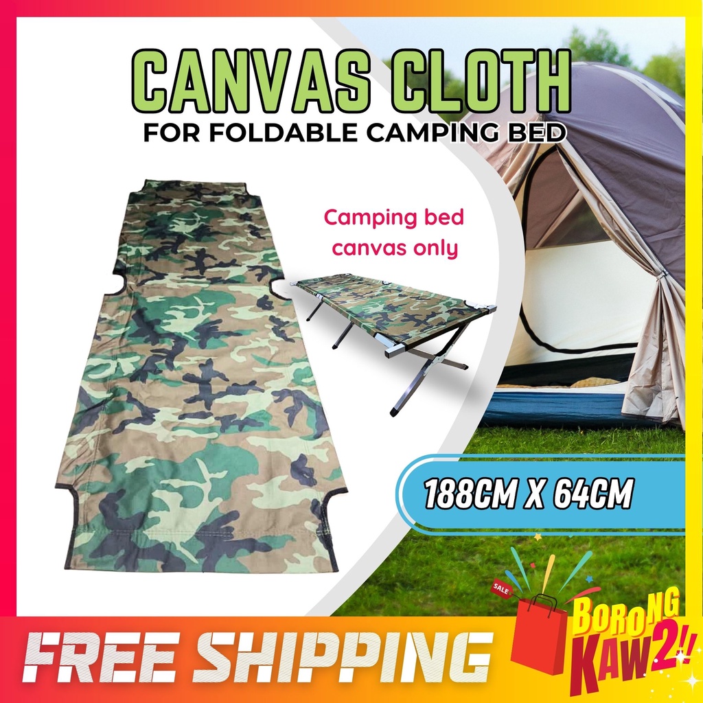 Canvas Cloth For Foldable Camping Bed Army Surface Cover Kain Katil ...