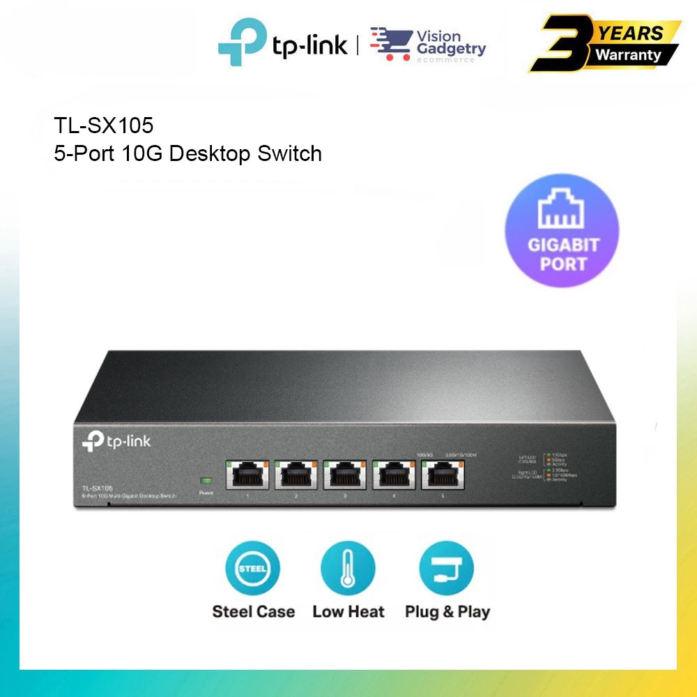 TP-Link TL-SX105 5-Port 10G Desktop Switch | Shopee Malaysia