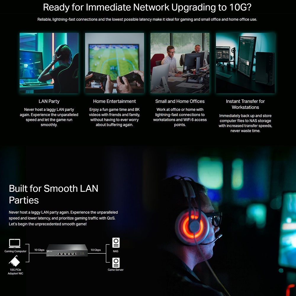 TP-Link TL-SX105 5-Port 10G Desktop Switch | Shopee Malaysia