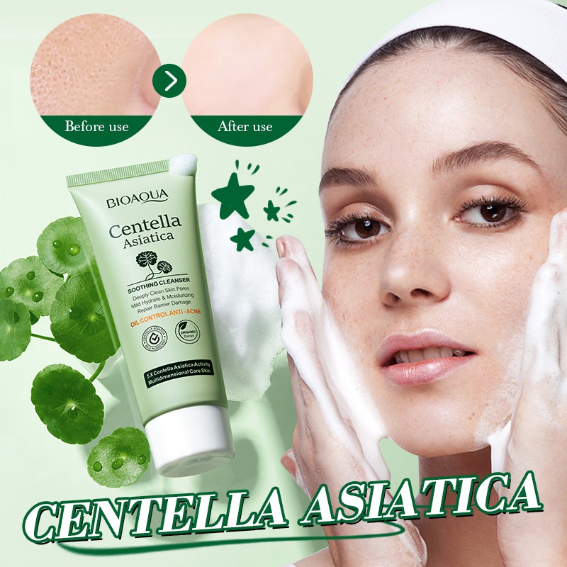BIOAQUA Centella Asiatica Soothing Cleanser Oil Control Anti-Acne ...