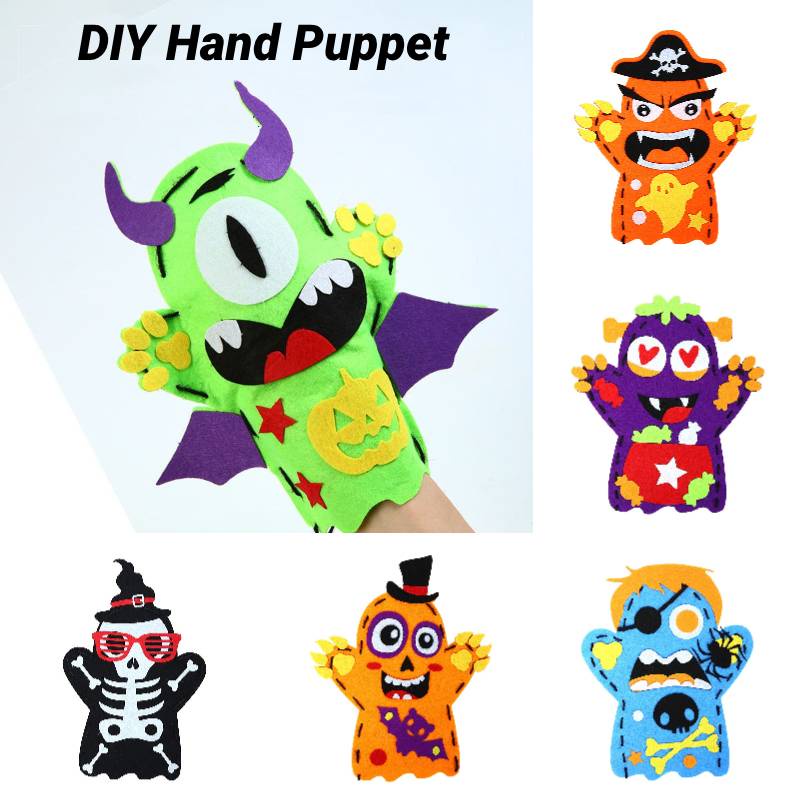 Interactive Halloween Puppet For Kids Diy Craft Material Pack For ...
