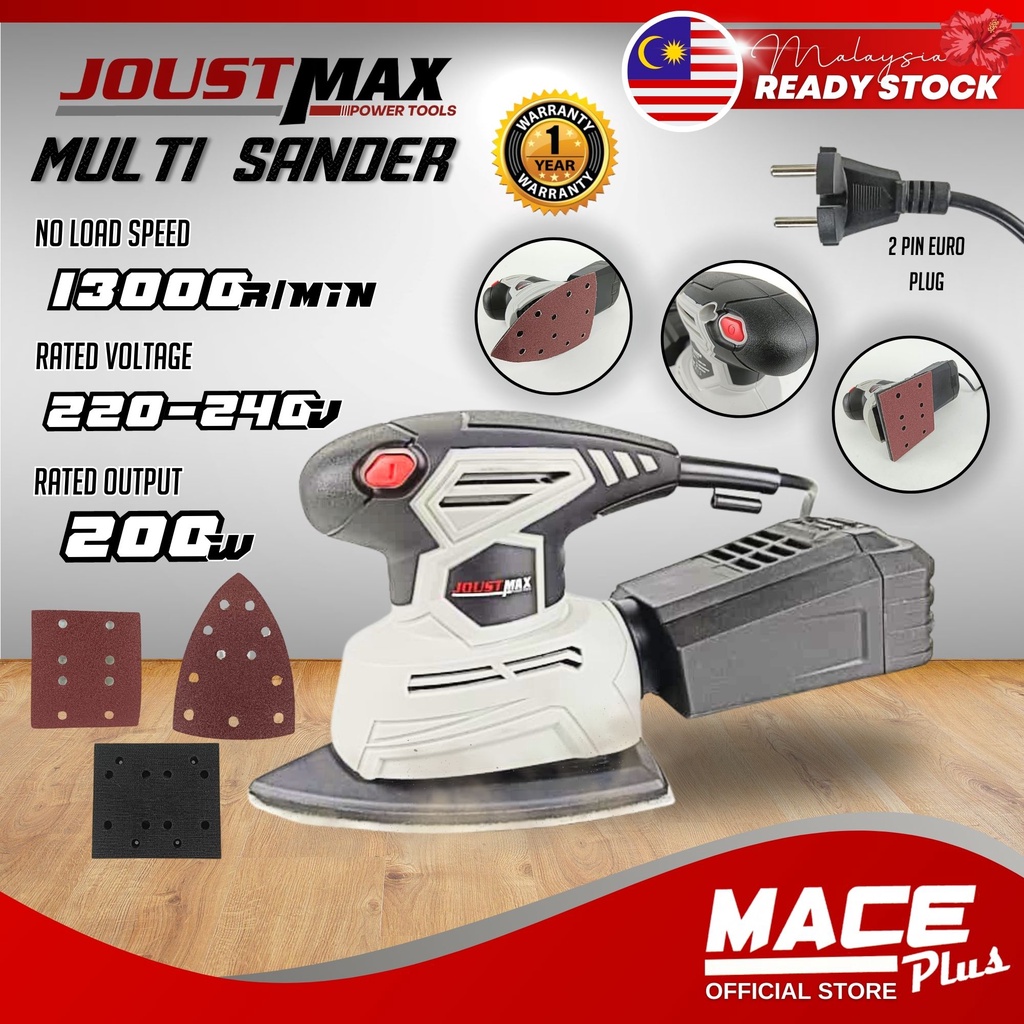 Joustmax JST61102 Multi Sander 200W Triangle Square Sandpaper Electric ...