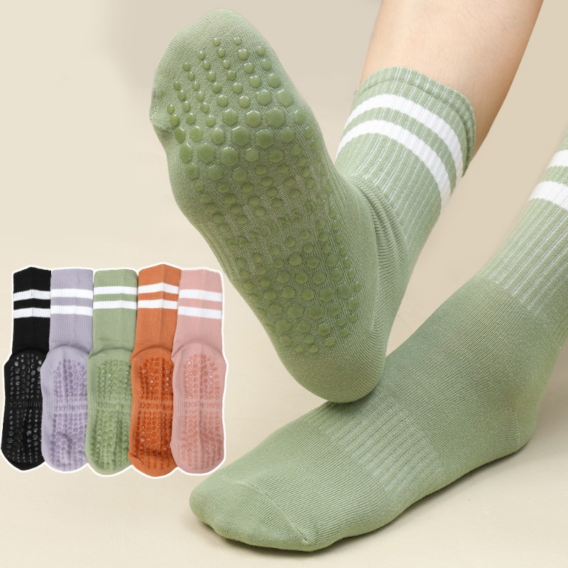Fashion Sports Socks Women Dance Fitness Training Floor Socks Soles ...