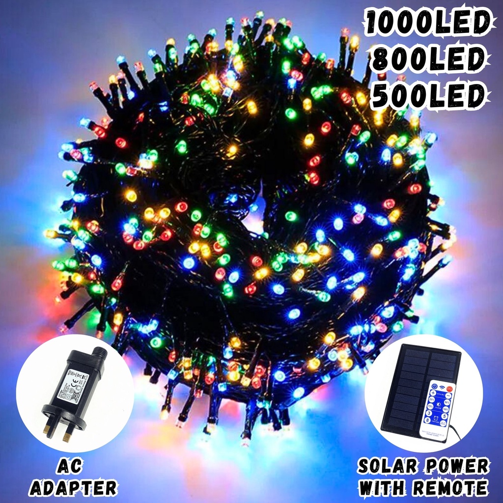 Lampu Raya 500 800 1000LED 52M 100M Waterproof Outdoor Solar DC24V ...