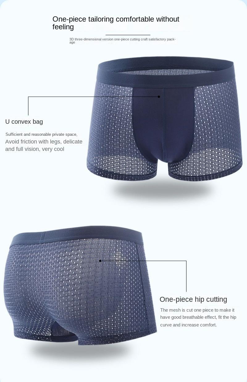 Basic Men's Underwear - Korean style thin mesh boxers/trunks for a cool ...