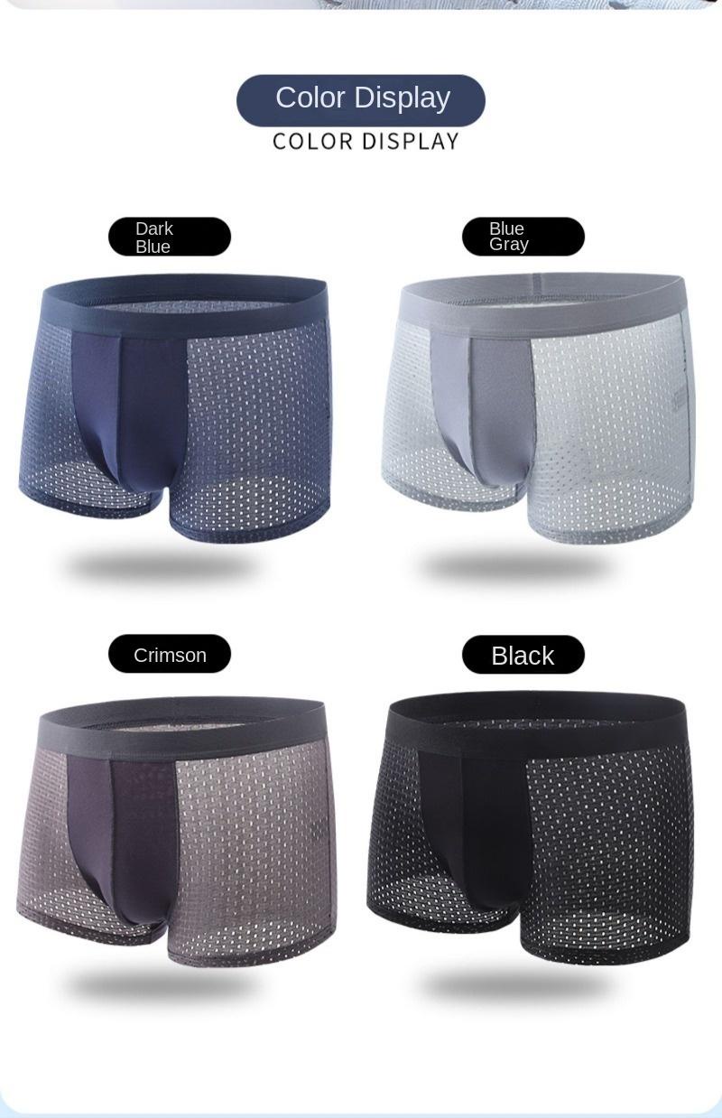 Basic Men's Underwear - Korean style thin mesh boxers/trunks for a cool ...