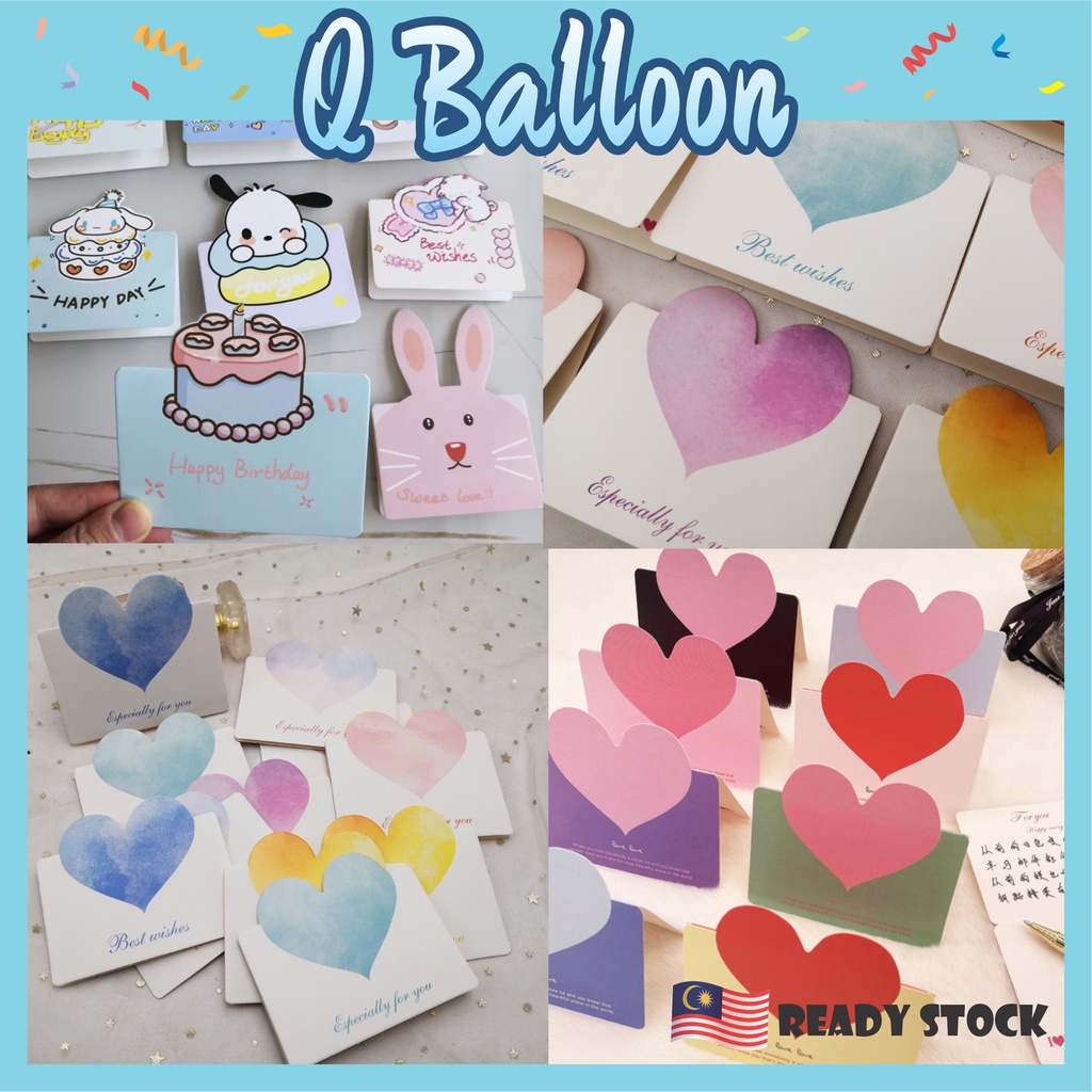 (STA13) Love Card Birthday Party Bouquet Christmas Greeting Gift ...