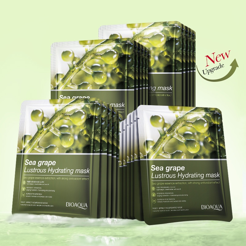BIOAQUA Sea Grape Lustrous Hydrating Facial Mask Hydrating Moisturizing ...