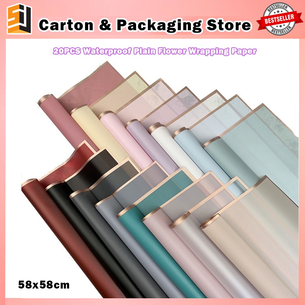 20PCS Waterproof Flower Wrapping Floral Paper Bouquet Gift Florist Wrap ...