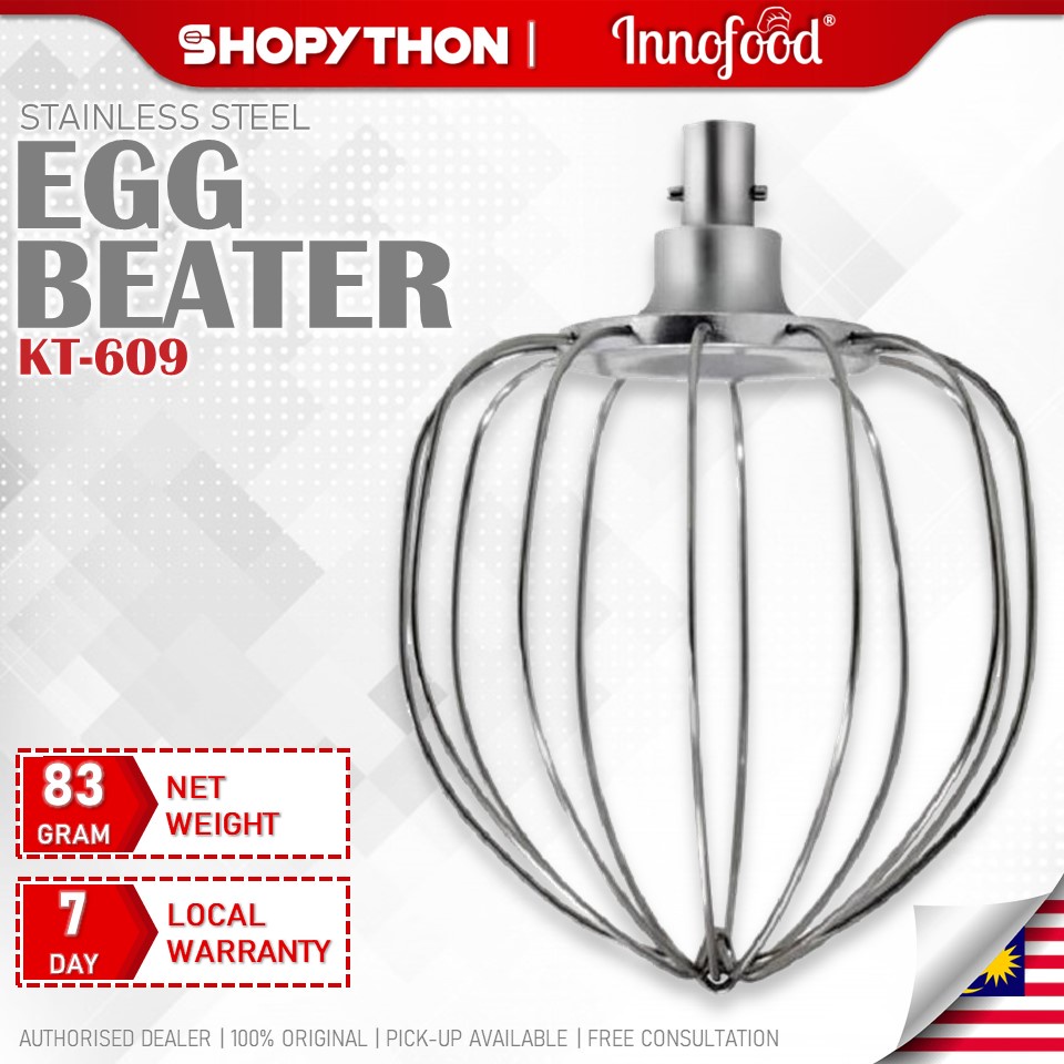 INNOFOOD Metal Egg Beater for KT-609 Stand Mixer Balloon Whisk Wire Whip Accessory Cream ...