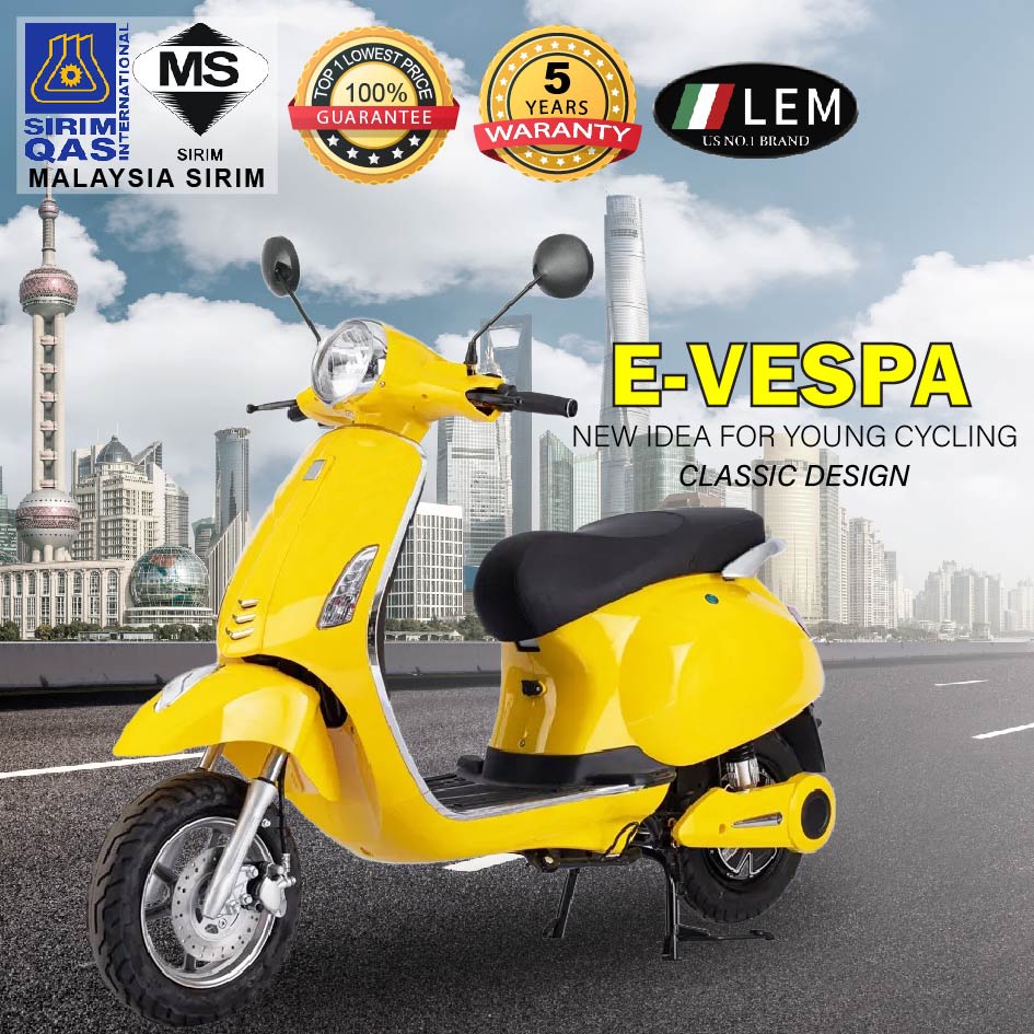 ★LEM★ NEW !!! E-Vespa - electric bike/electric scooter | Shopee Malaysia