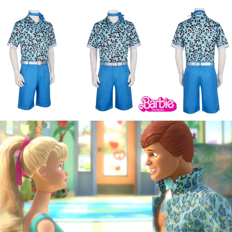 Ken Cosplay Fantasy 2023 Movie Barbei Disguise Costume Summer Shirt ...