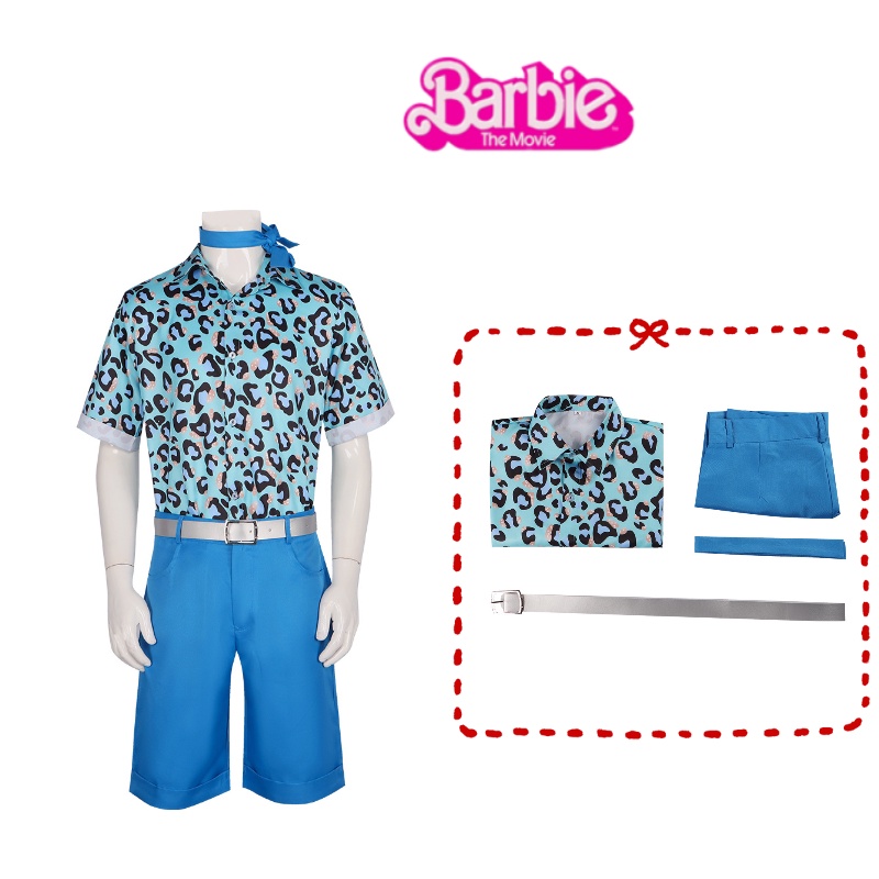 Ken Cosplay Fantasy 2023 Movie Barbei Disguise Costume Summer Shirt ...