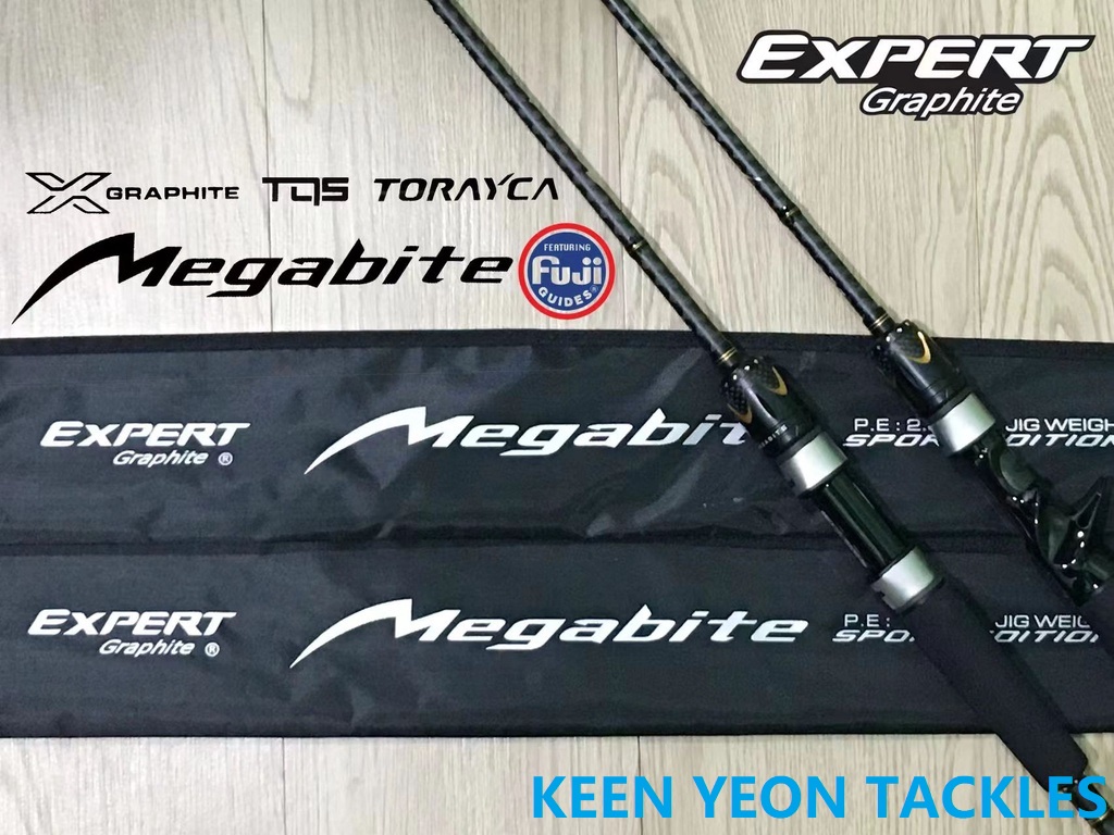 EXPERT GRAPHITE MEGABITE SPINNING/ BAITCASTING(BC) ROD | Shopee Malaysia